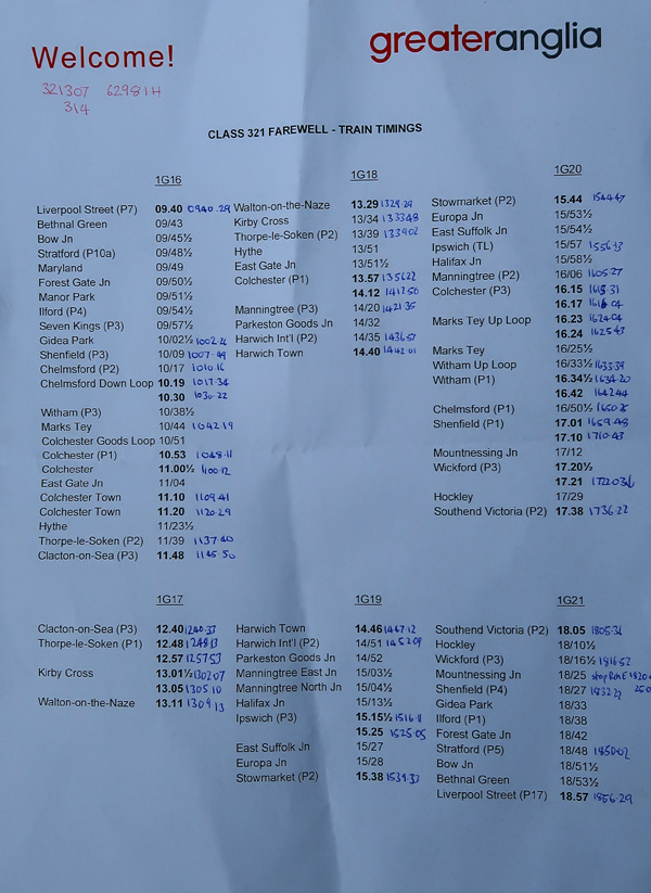 Class 321 farewell tour, April 2023 – Leighton Lists
